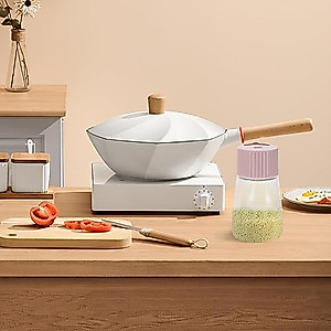 Terrarium Glass Spices Jars 4pcs Barbecue Salt Pepper Sugar Shaker Container Seasoning Shakers Bottles Refillable Bottle Dispenser for Camping Travel Home Glass Containers