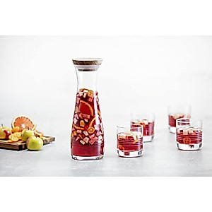 Crafthouse by Fortessa Classic Beverage Vessel Carafe with Acacia Wood Lid, 39 Ounces