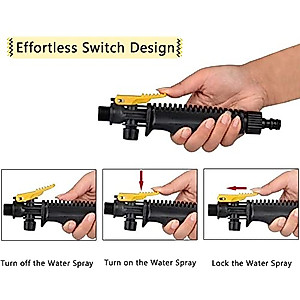 Watering Wand, Water Sprayer, G3/8in Dn10 2-in1 High Pressure Adjustable Water Sprayer Flower Watering Nozzle 22.8in For Gardens Orchards Greenbelts