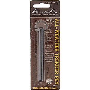 Rite in the Rain Weatherproof Trekker Pen - Black Ink (No. 98), 4 x 0.375 x 0.5
