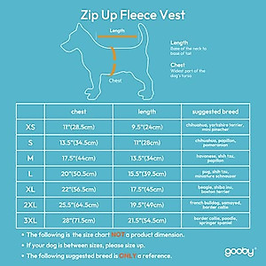 Gooby Zip Up Fleece Dog Sweater - Pink, 3X-Large - Warm Pullover Fleece Step-in Dog Jacket with Dual D Ring Leash - Winter Small Dog Sweater - Dog Clothes for Small Dogs Boy and Medium Dogs