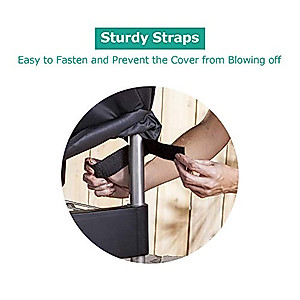 SunPatio Outdoor Waterproof Grill Cover Compatible for Weber 22 Inch Performer Premium Deluxe, RecTeq, Char-Griller Grills, Compared to Weber 7152, Heavy Duty Weather Resistant Charcoal BBQ Cover