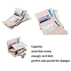 Plergi PU Leather RFID Blocking Flap Wallet for Women Large Capacity Card Holder