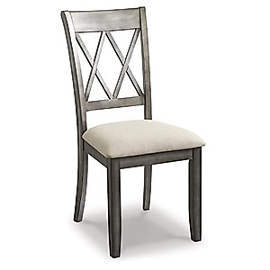 Signature Design by Ashley Curranberry Casual Upholstered Dining Chair, 2 Count, Gray