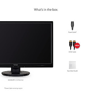 ViewSonic VA2446MH-LED 24in 1080p LED Monitor HDMI, VGA (Renewed)