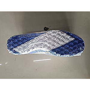 WINGFAI Men's Soccer Shoes Cleats Professional High-Top Breathable Athletic Football Shoes Outdoor/Indoor Professional Futsal Football Training Sneakers White-Blue 4 US