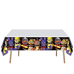 41pcs Birthday Party Supplies For Five Nights at Freddy's, 20Plates + 20 Napkin + 1Tablecloth，Party Decorate Supplies For Five Nights at Freddy's