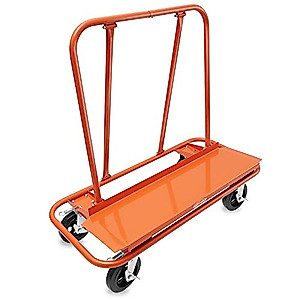 GypTool Heavy Duty Drywall Sheet Cart & Panel Dolly with 4 Swivel Wheels - Orange