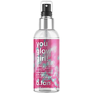 b.tan Face & Body Self Tanner Mist | You Glow Girl - Lightweight, Daily Gradual Sunless Tanner Mist For Glowing Skin All Day Long, Quick Drying, Streak-Free, Vegan, 3.38 Fl Oz