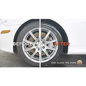 303 High Gloss Tire Shine & Protectant - Long-Lasting, Water-Based Formula - Superior UV Protection - No Harmful Silicones - Prevents Cracking - 16 fl. oz. (30395CSR) Packaging May Vary