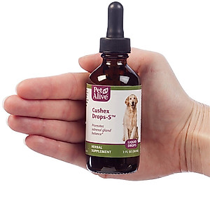 PetAlive Cushex Drops-S, Adrenal Gland Balance Herbal Pet Supplement, 2fl oz., 59ML