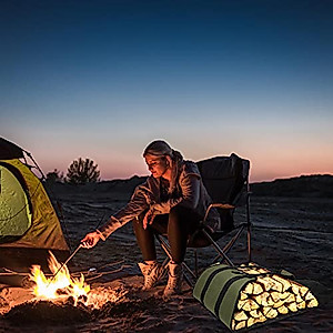 Firewood Carrier Bag with Handles, WITSTEP Log Tote Sturdy Wood Carrier for Firewood, Durable Oxford Fabric Log Carrier with Reinforce Ring Straps for Camping Indoor Outdoor Wood Stove Accessories