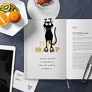 Funny Cat Bookmark, 2023 New Curious Cat Bookmark for Cat Lovers, Creative Hollow Kitten Bookmark, Black Kitten Hanging Bookmark, Funny Office School Gift for Book Lovers (5 Pcs)