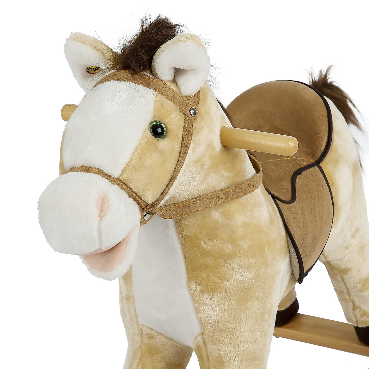 Rockin' Rider Derby Rocking Horse Ride on Beige, Large