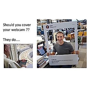 Foretra - Ultra Thin Metal Webcam Cover Privacy Slide for Your Laptop Tablet Avoid Camera Hacking and Protect Your Privacy 5-Pack (Black)