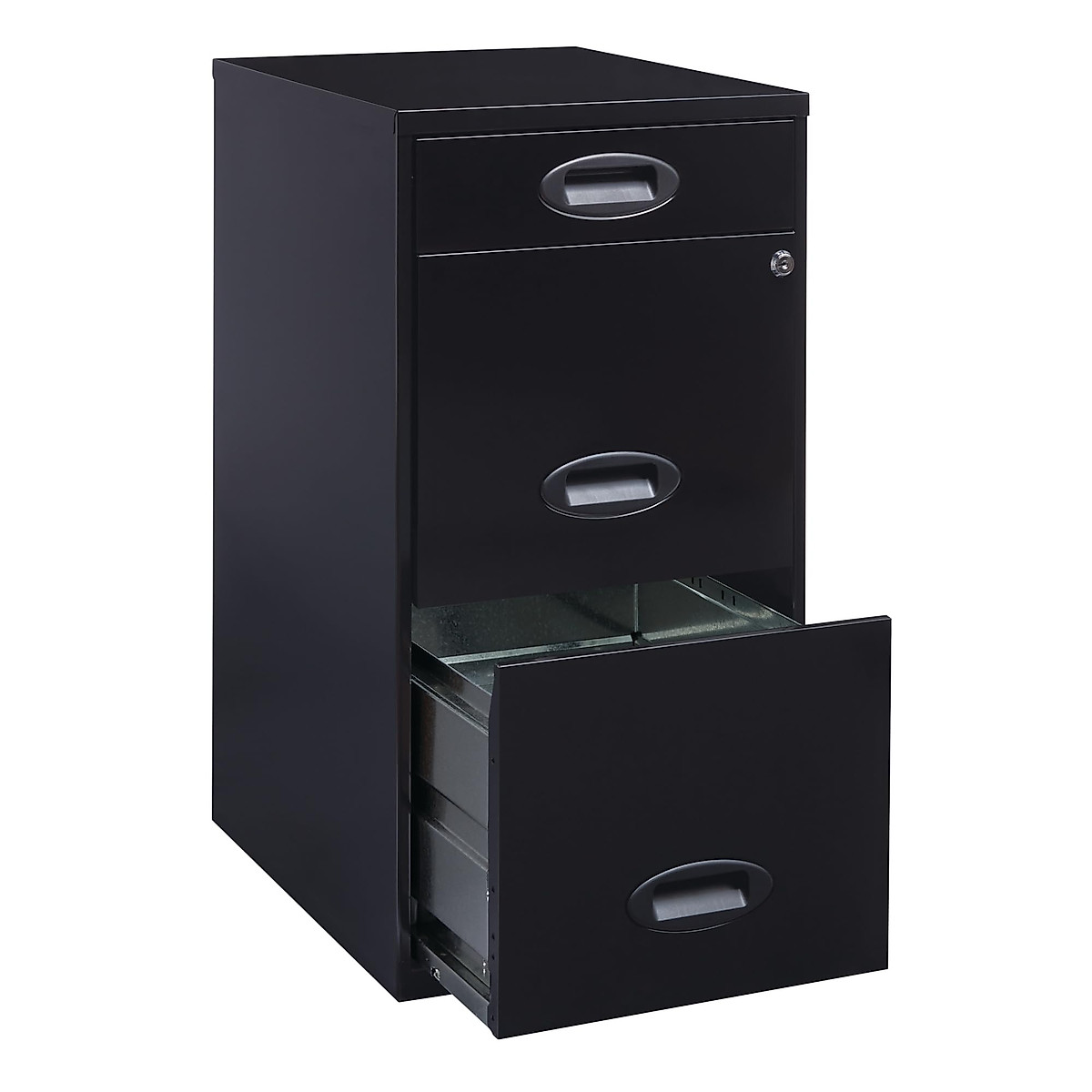 Realspace® SOHO 18"D 3-Drawer Organizer Vertical File Cabinet, Black