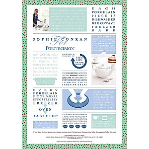 Portmeirion Sophie Conran Pebble Medium Oval Platter | Porcelain Serving Tray for Appetizers, Snacks, and Sandwiches | 14.5 x 12 Inch | Dishwasher and Microwave Safe