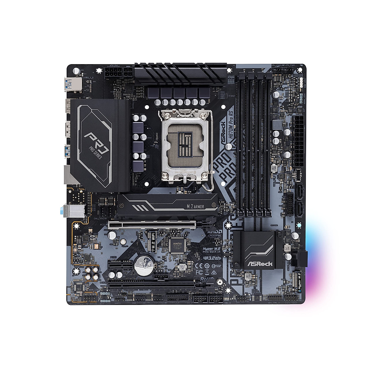 ASROCK H670M PRO RS Socket LGA1700/ Intel H670/ DDR4/ SATA3&USB3.2/ M.2/ Micro ATX Motherboard