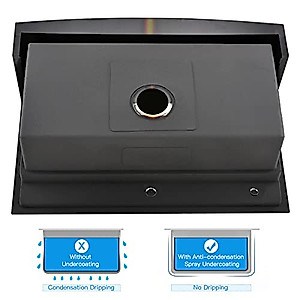 33 Inch Farmhouse Kitchen Sink Splash Guard Workstation Black - 33 inch Black Stainless Steel Apron Front Farmhouse Sink Workstation Kitchen Sink Single Bowl 16 Gauge Stainless Steel Farm Sink