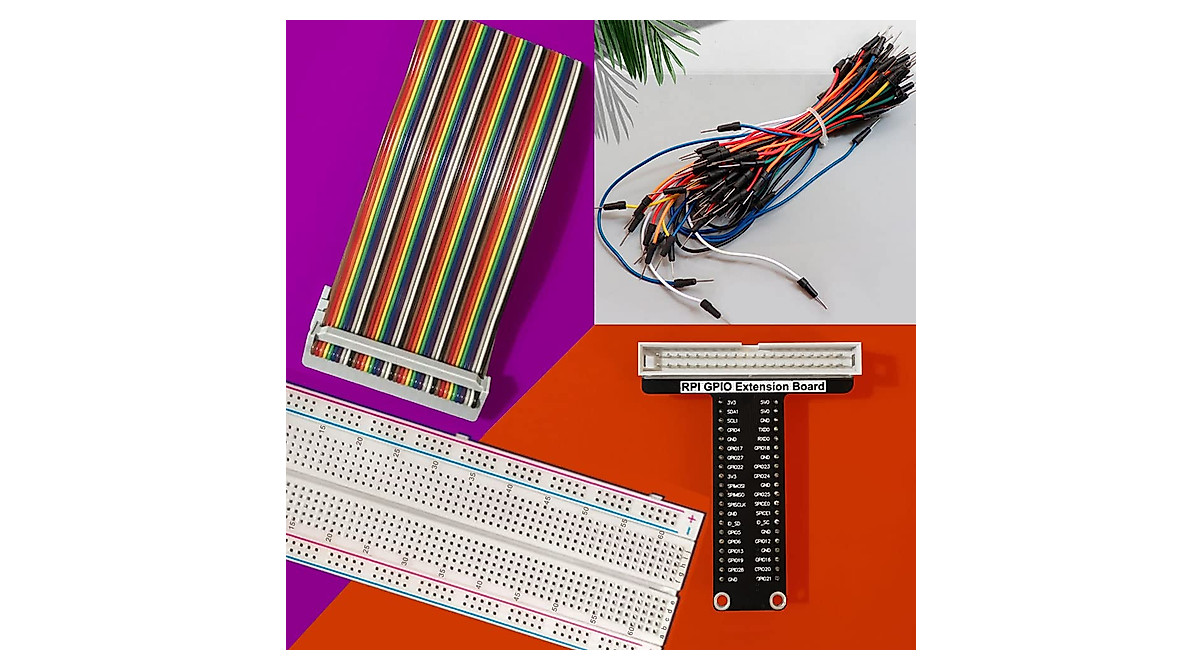 LK COKOINO for Raspberry Pi GPIO Breakout, T-Type GPIO Expansion Board+830 Points Solderless ...