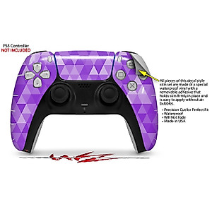 WraptorSkinz Skin Wrap compatible with Sony PS5 DualSense Controller Triangle Mosaic Purple (CONTROLLER NOT INCLUDED)