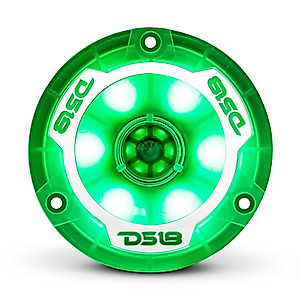 DS18 PRO-TW1L 3.8" RGB Aluminum Super Bullet Tweeter - 1" Voice Coil, Polycarbonate Body and Bullet, 400W Max, 200W RMS, 4 Ohms, Built in Crossover - PRO Tweeters are The Best - 2 Speakers