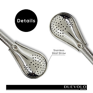 DUEVOLO Yerba Mate Bombilla Gourd (7.4" (19 cm))