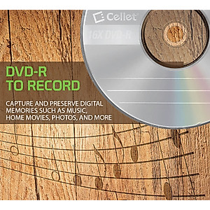 Recordable Blank DVD Disk 16X 120 Min 4.7 GB DVD-R for Video, Pictures, MP3 Files (DVD-R) (5 Pieces)