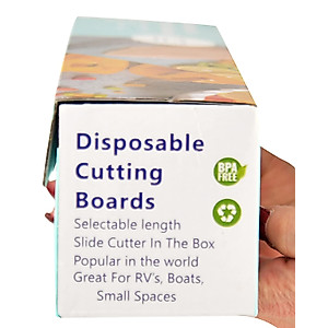 HOME-X Disposable Cutting Board, Roll of Cutting Board Plastic for Cutting, Chopping, and Food Prep, Cutting Mat for BBQ and Camping, 12” W x 16 Ft L