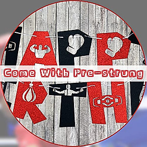 Boxing Birthday Party Decorations, Boxing Birthday Banner Cake Topper Balloons, Fight Sports Wrestling Party Supplies Boxer Boxing Match Theme Party Supplies