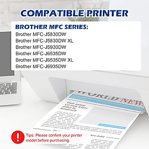 DOUBLE D LC3029 XXL Compatible Replacement for Brother LC3029 LC3029XXL Ink Cartridges for Brother MFC-J5830DW MFC-J5830DWXL MFC-J5930DW MFC-J6535DW MFC-J6535DWXL MFC-J6935DW (2B, 2C, 2M, 2Y) 8Pack