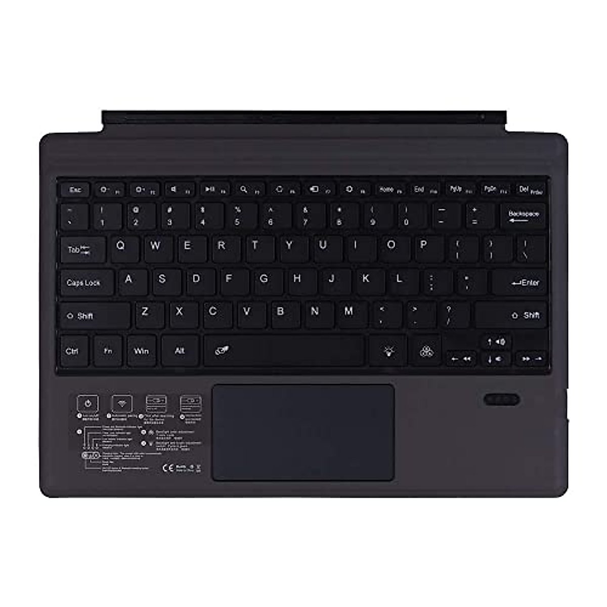 Zoof Type Cover Designed for Microsoft Surface Pro Generation 7+ 7 6 5 4 3 Portable Slim Bluetooth Wireless Keyboard with Touchpad Tablet Keyboard