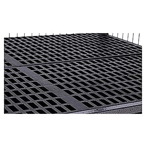 Heavy Duty Dog Crate Dog Cage Pet Kennel with Tray Two Divider Panels Self Locking Latches Stackable Double Door Top Door Indestructible Sturdy Plastic Floor Grid Dog Crates for Medium and Large Dogs