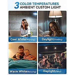 LUXKAZSAZZI WirelessGlow Rechargeable Light Bulbs with Remote, 3 Color Temperatures and Dimmable Battery Operated Light Bulbs, Touch Control + USB Rechargeable Battery Light Bulb, A19, 2 Pack