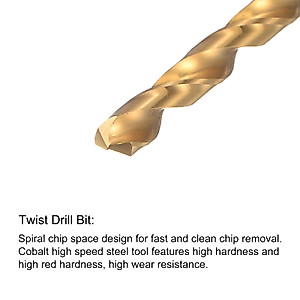 uxcell M6 x 1 Spiral Point Thread Tap and 5.0mm Twist Drill Bit Set, Metric Titanium Plated 6542 High Speed Steel Machine Screw Thread Tap Threading Tool