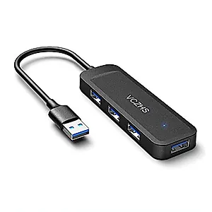 USB 3.0 Hub, VCZHS 4-Port USB Hub 3.0, Ultra-Slim Data USB Hub for Mac and Windows, Ultrabook and Laptop Flash Drive, Mobile HDD USB Hub 3.0