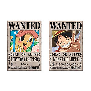 Bamboo's Store OP Wanted Posters, Anime Posters 42 cm × 29 cm, New Edition, Luffy 1.5 Billion, Zoro 320 Million, Set of 16