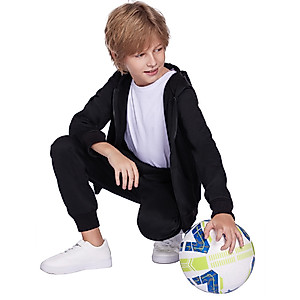 Boyoo Boys' 2 Piece Athletic Tracksuit Jogging Sets Outfit Sweatsuit Zip Up Hoodie and Active Pants for Kids 5-14 Years