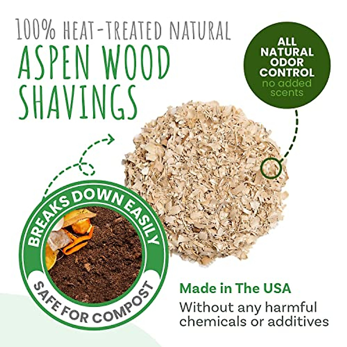 Small Pet Select Premium Natural Aspen Bedding, Animal Bedding for Small Indoor and Outdoor Pets, Made in The USA, Jumbo Size 141 L Pack