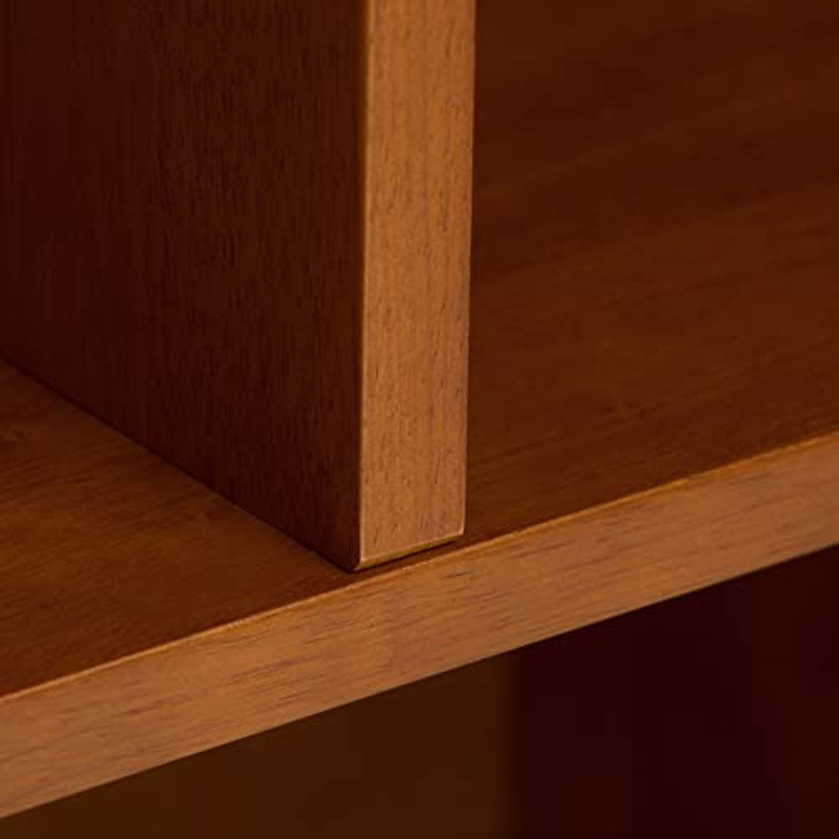 SIMPLIHOME Draper SOLID HARDWOOD 64 inch x 35 inch Mid Century Modern Wide Bookcase and Storage Unit in Teak Brown with 2 Drawers and 3 Shelves, for the Living Room, Study and Office