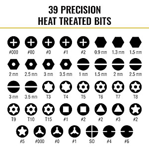 Klein Tools 32717 Precision Screwdriver Set with Case, All-in-One Multi-Function Repair Tool Kit Includes 39 Bits for Apple Products