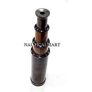 Solid Brass Brown Antique Spyglass Telescope- 15 inch Long