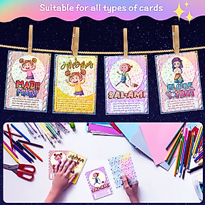 200 PCS Star Laser Flashing Trading Card Sleeves, Holographic Photocard Sleeves Kpop Card Protector for Cards Sports Cards