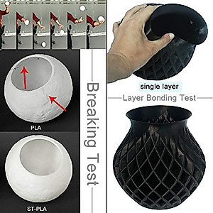 ENOMAKER ST-PLA (PLA++) 3D Printer Filament Black 1.75MM 1kg(2.2LBS) Spool Improved by New Formula for Creality CR-10 V2 Ender 3, Ender 3 pro V2