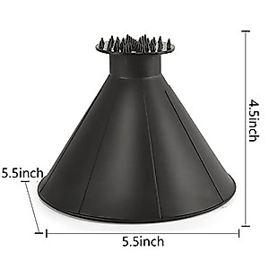SGQCAR Magical Car Ice Scraper,Round Windshield Ice Scraper with Funnel,Round Snow Scraper for Car,Car Snow Removal Shovel Tool as Gift for Christmas 4Color…