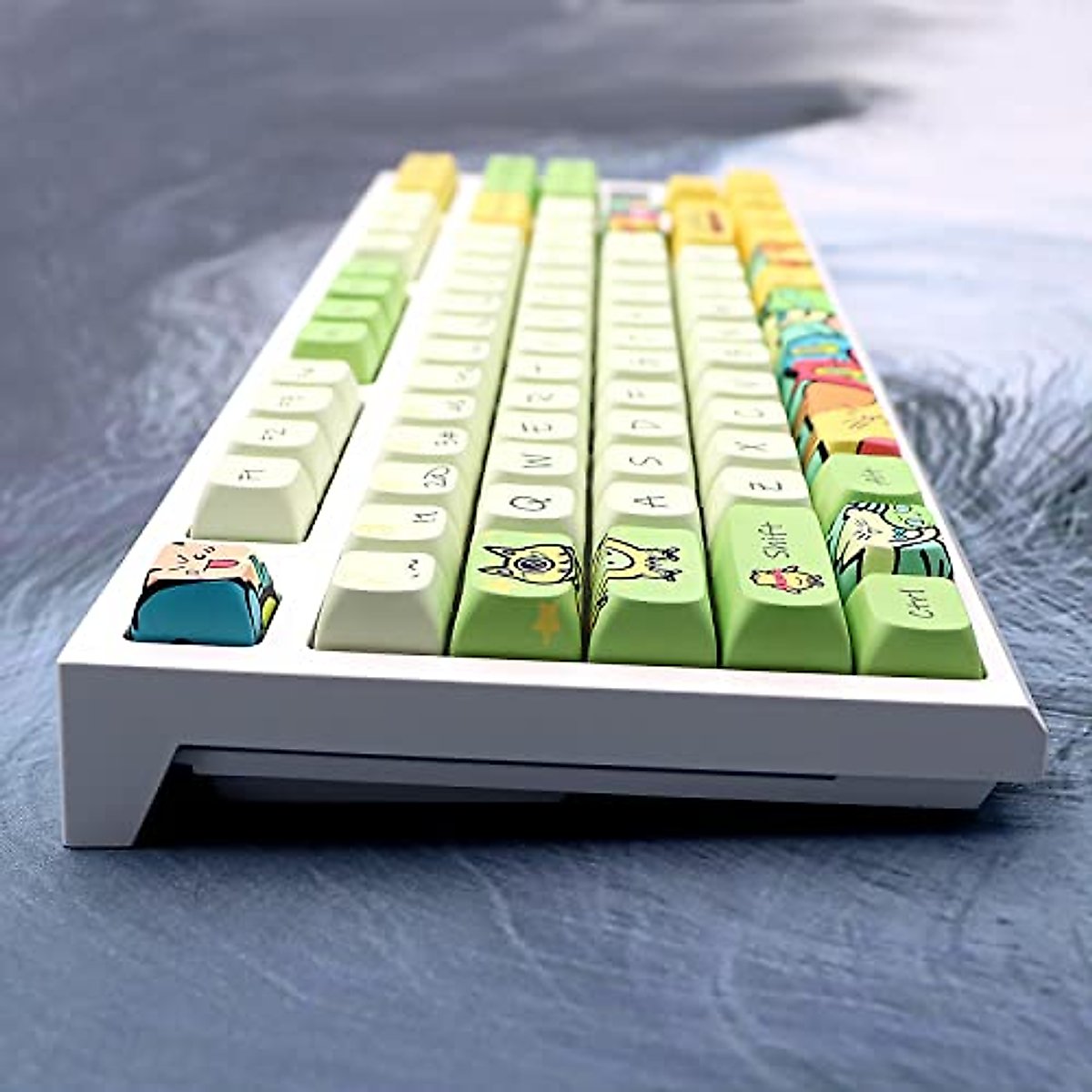 JSJT Custom Keycaps 135 Keys Cartoon Anime Keycaps XDA Profile Magical Elves Themed Keycaps PBT Dye Sublimation Keycaps Suitable for ANSI/ISO Layout Cherry MX Switch Mechanical Keyboards