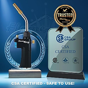 Flame King FK-028CGA High Intensity Propane Torch Head for Soldering, Brazing, Plumbing, Lighting Charcoal/Fire Pits,Compatible with 1LB Cylinders, MAPP, and MAP-PRO