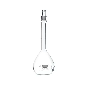 PYREX Class A Volumetric Flask with PYREX Glass Standard Taper Stopper – Borosilicate Glass Flask – Glass Chemistry Flask for Laboratory, Classroom or Home Use - PYREX Lab Glassware, 1/Pk