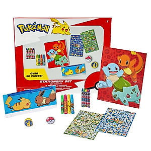 Innovative Designs Pokemon Kids Coloring Art and Sticker Set, 30 Pcs. & Craft Supplies with Pencil Case