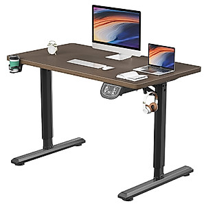 Dripex Electric Standing Desk Height Adjustable Computer Table-43 x 24 Inches Durable Large Workstation with Mouse Pad for Home Office